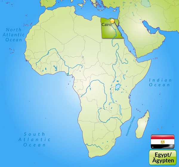 Nijl Rivier Afrika Kaart De Rivier Nijl Vectorafbeeldingen