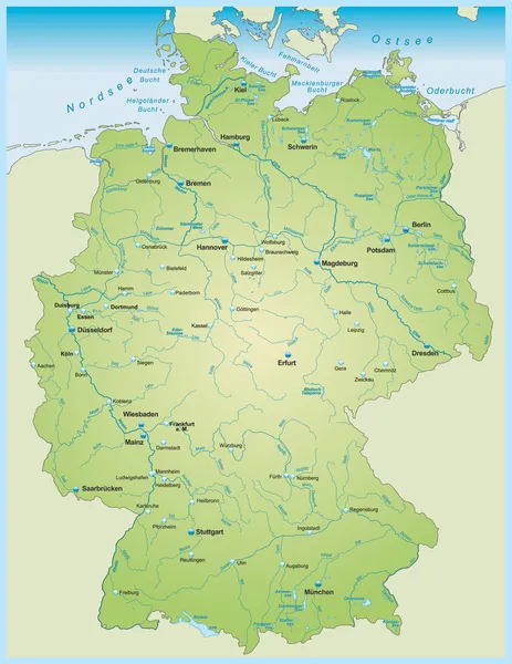 Germany map rivers Vector Art Stock Images | Depositphotos