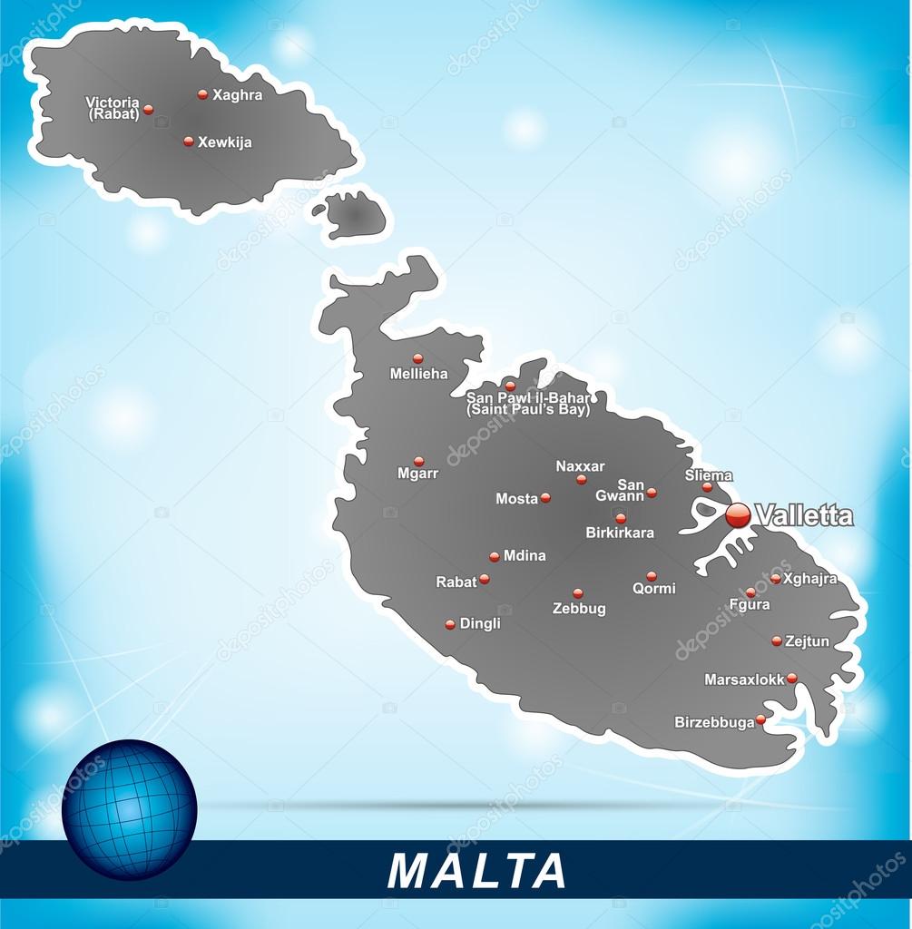 Map of Malta Stock Vector Image by ©artalis #48980143