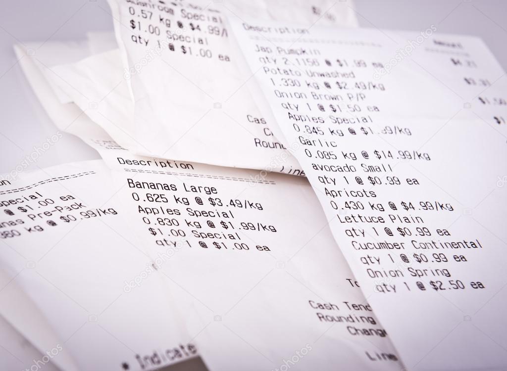 Grocery Receipts — Stock Photo © THPStock #21777389