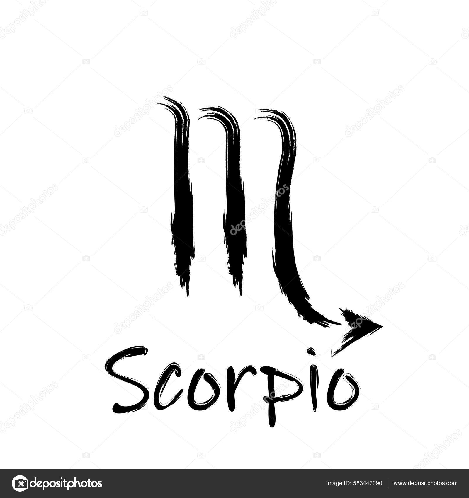 Zodiac Sign Scorpio Isolated White Background Zodiac Constellation ...