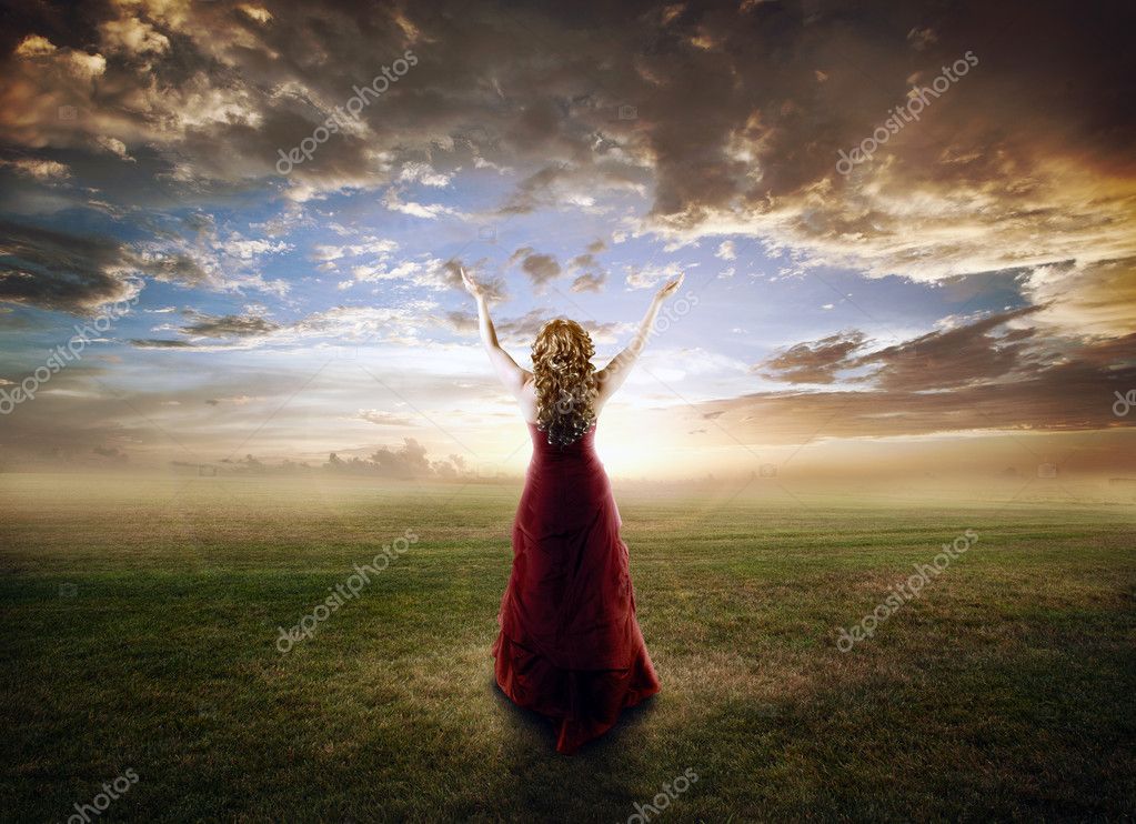Woman praising Stock Photo by ©kevron2002 13224649