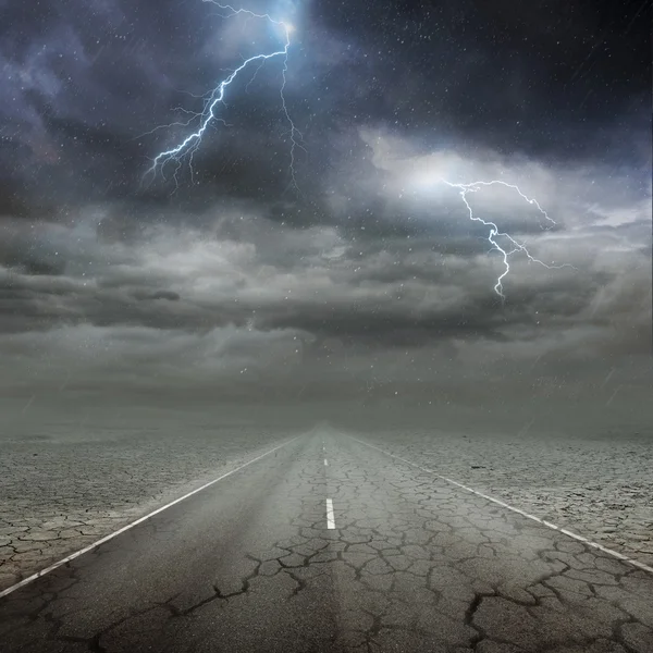 Lightning night road Stock Photos, Royalty Free Lightning night road ...