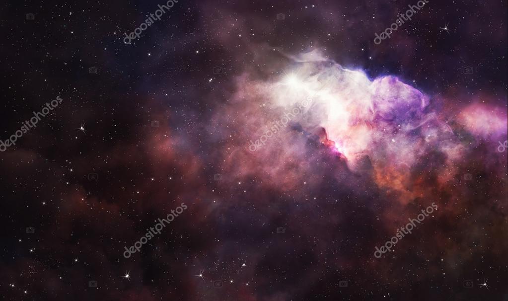 Pink nebula in deep space Stock Photo by ©kevron2002 30833749