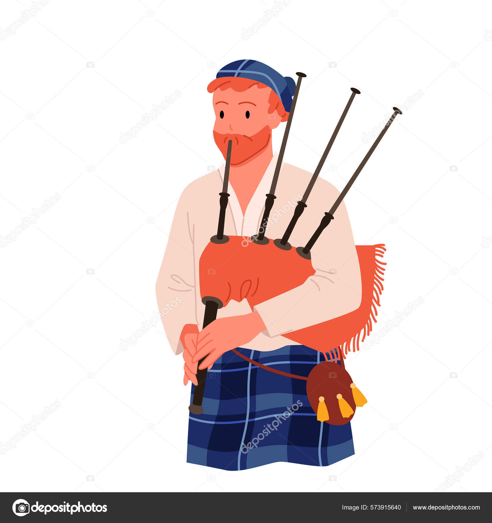 Irish Bagpipes Clipart