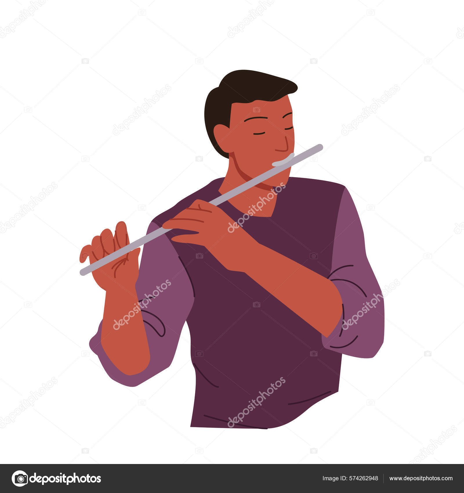 Flute Player Cartoon