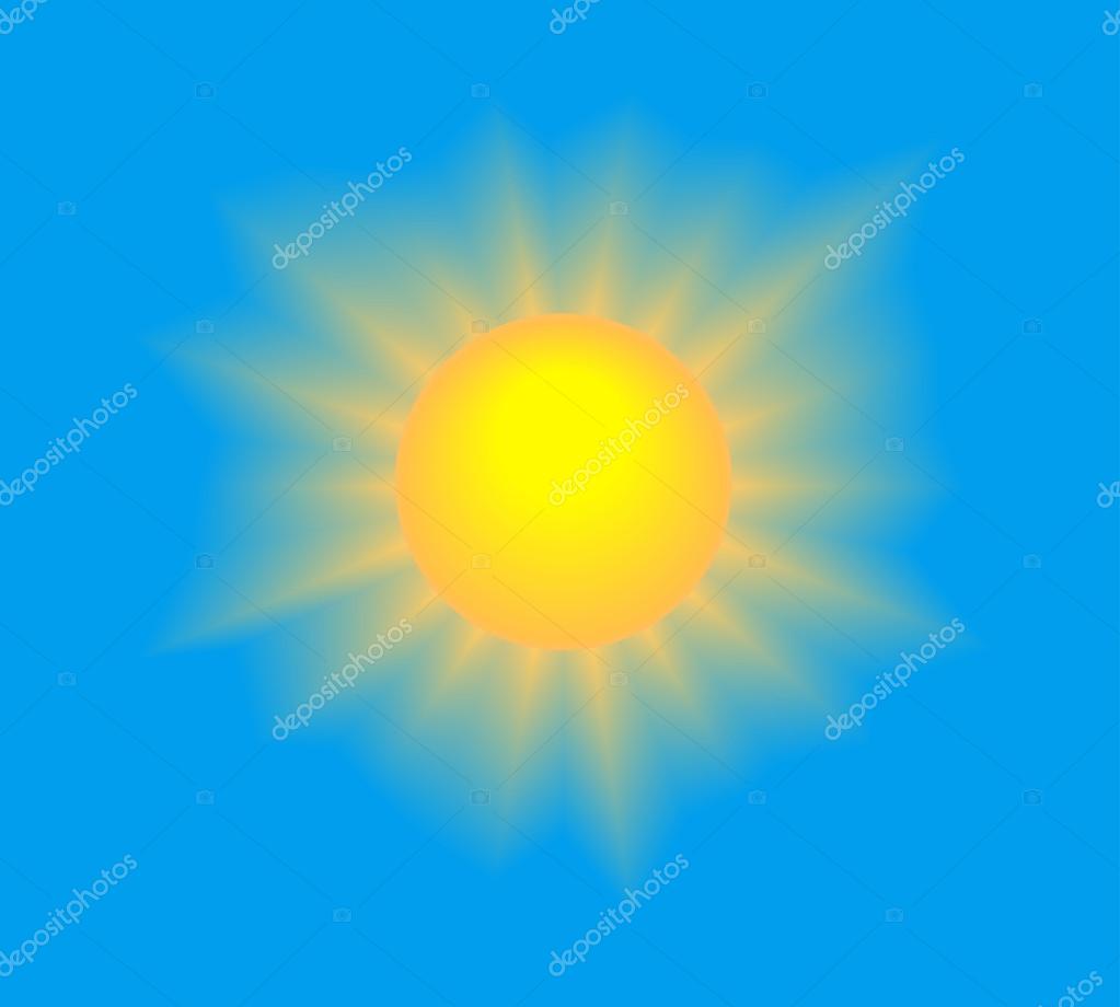 Yellow Sun In Blue Sky