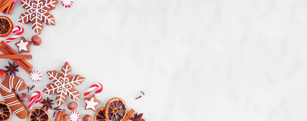 Silver Christmas corner border on gray wood Stock Photo by ©JeniFoto ...