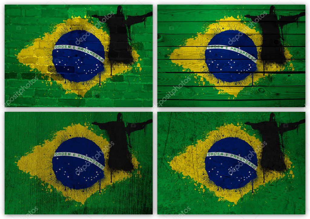 Brazilian flag collage — Stock Photo © Ruletkka #12505001