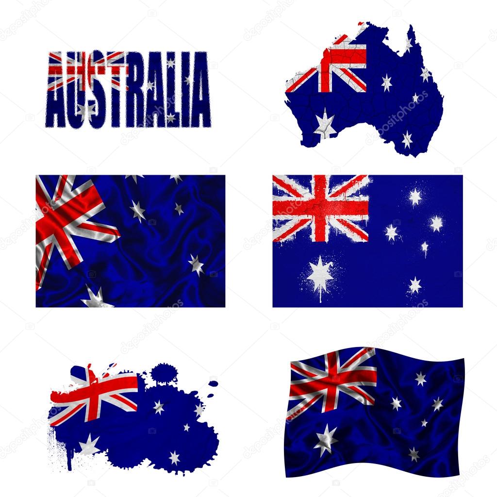 Collage bandera australiana — Foto de stock #16531841 © Ruletkka