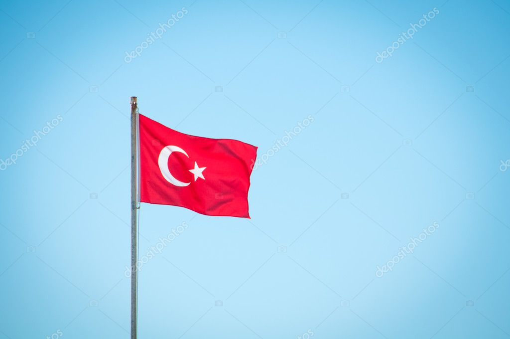 Turkey. Country flag is a national symbol — Stock Photo © Yarkovoy ...