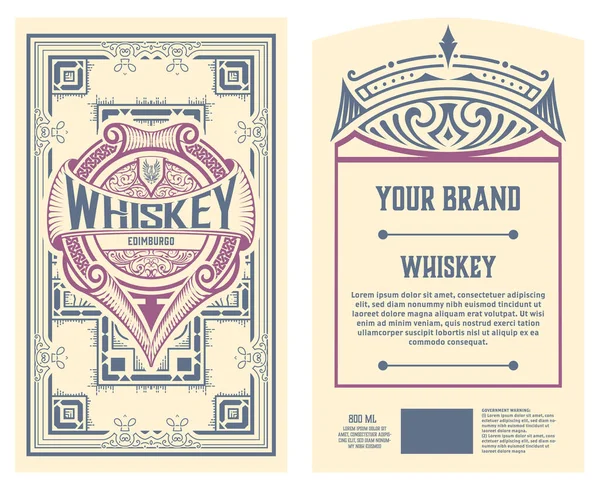 100,000 Templates of whiskey labels Vector Images | Depositphotos