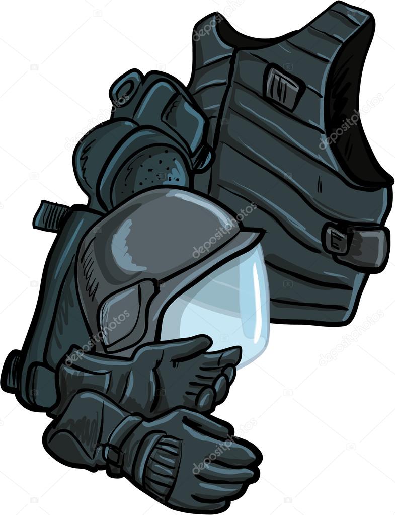 Illustration of modern body armour — Stock Vector © antonbrand #25342245