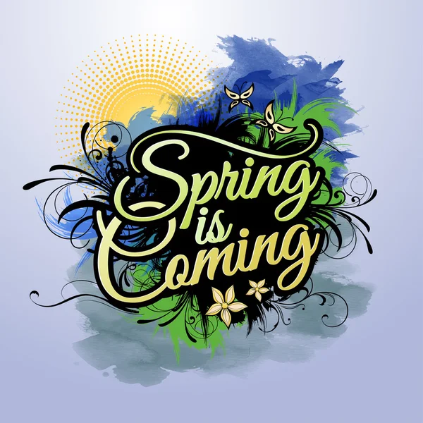 Spring is coming Vector Art Stock Images | Depositphotos