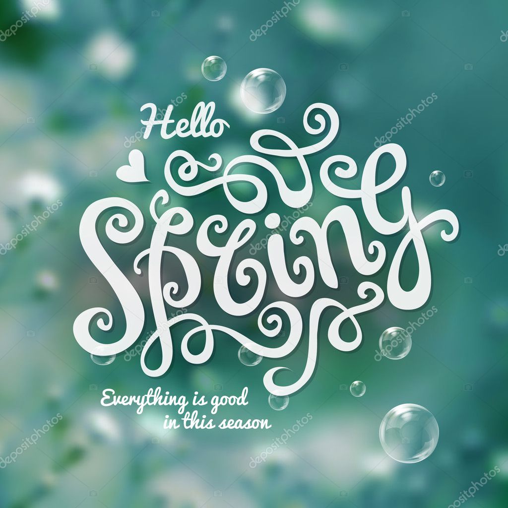 Spring hand lettering Stock Vector by ©3dsparrow 43814065