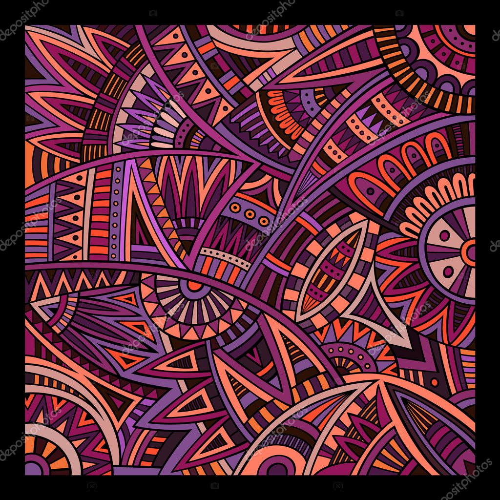 Abstract vector tribal ethnic background pattern Stock Vector Image by ...