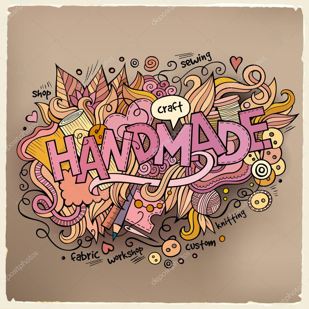 Handmade hand lettering and doodles elements Stock Vector Image by ...