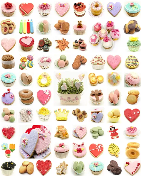 Collage of cookies decorated — Stock Photo © dulsita #47698897