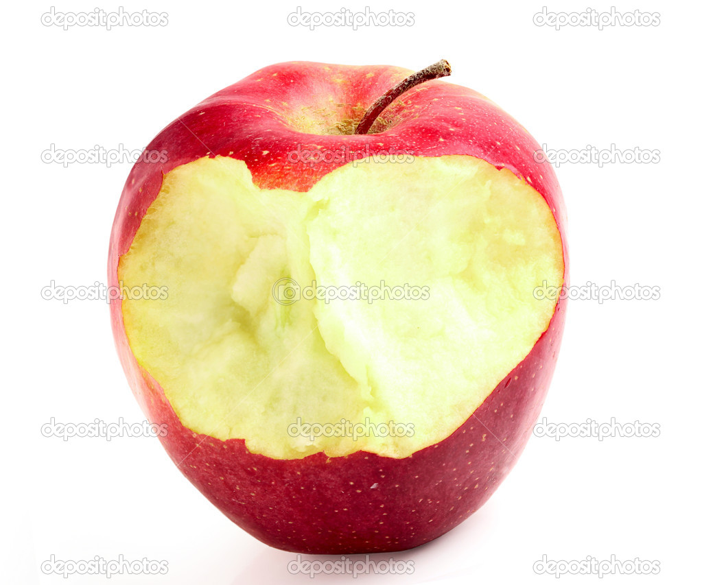 Bitten Red Apple