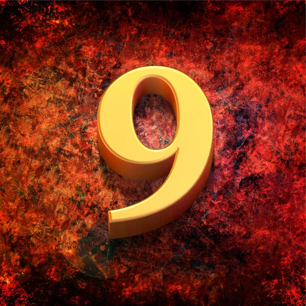 3d number seven red gold png clip art image gallery Stock Photos ...