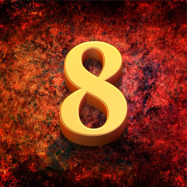 3d number seven red gold png clip art image gallery Stock Photos ...
