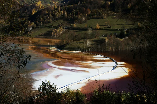 Water pollution of a copper mine exploitation — Stock Photo © melis82 ...