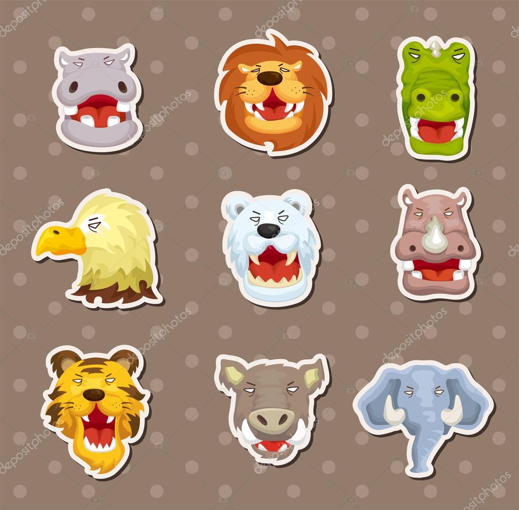 Angry animal stickers Stock Vector Image by ©mocoo2003 #12542647