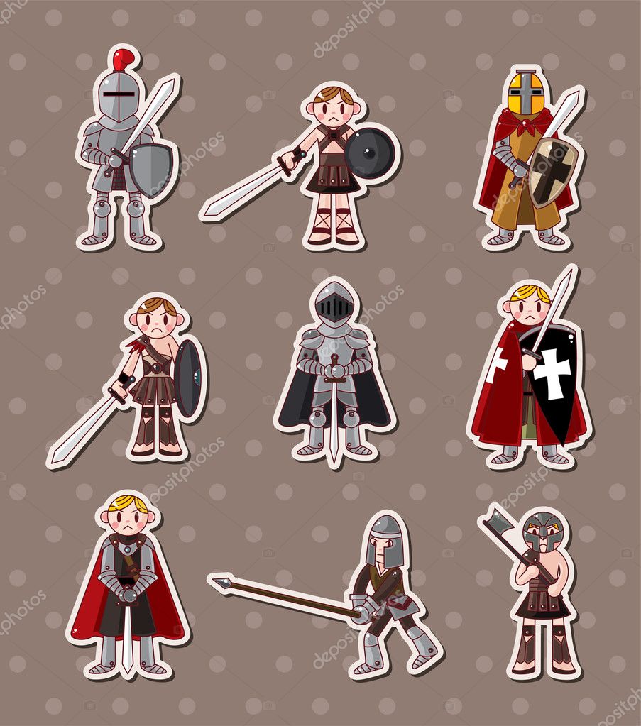 Knight stickers Stock Vector Image by ©mocoo2003 #12892575