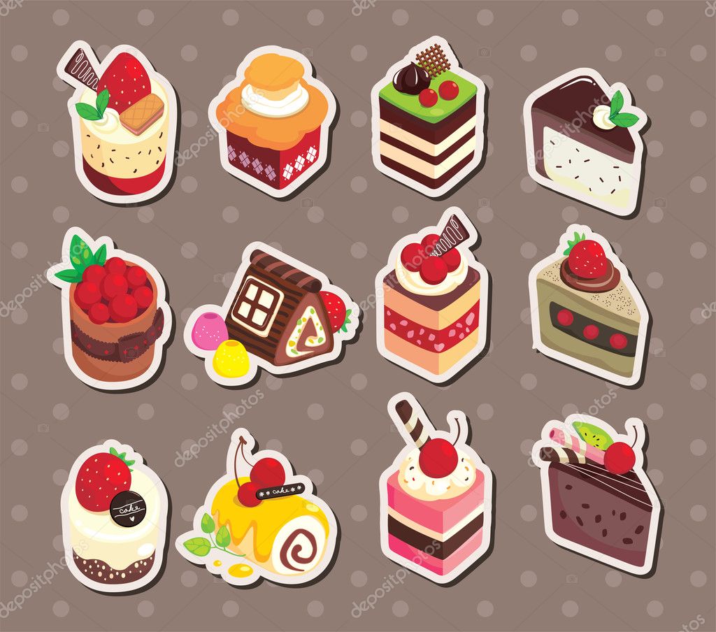 Cake stickers — Stock Vector © mocoo2003 #13680669