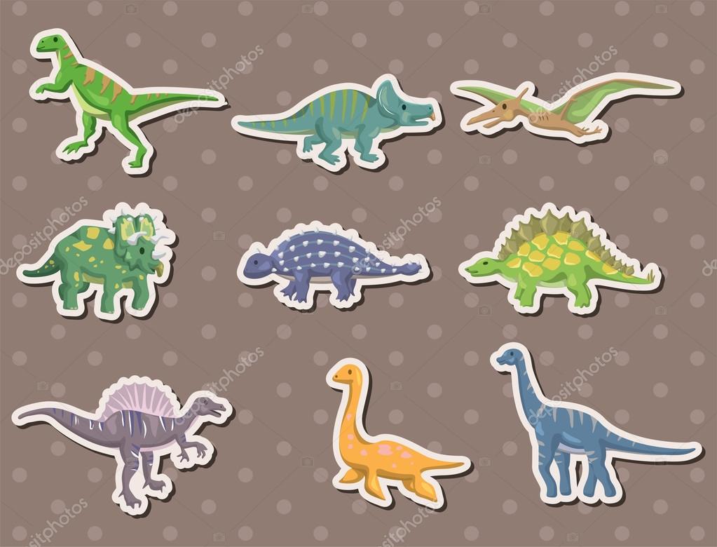 Dinosaur stickers — Stock Vector © mocoo2003 #13777510