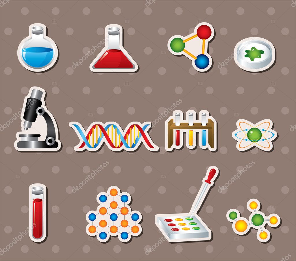 Science stickers — Stock Vector © mocoo2003 #13961424