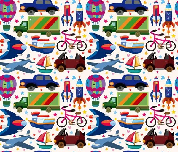 Transportation Themed Seamless Tileable Background Pattern Stock Vector ...