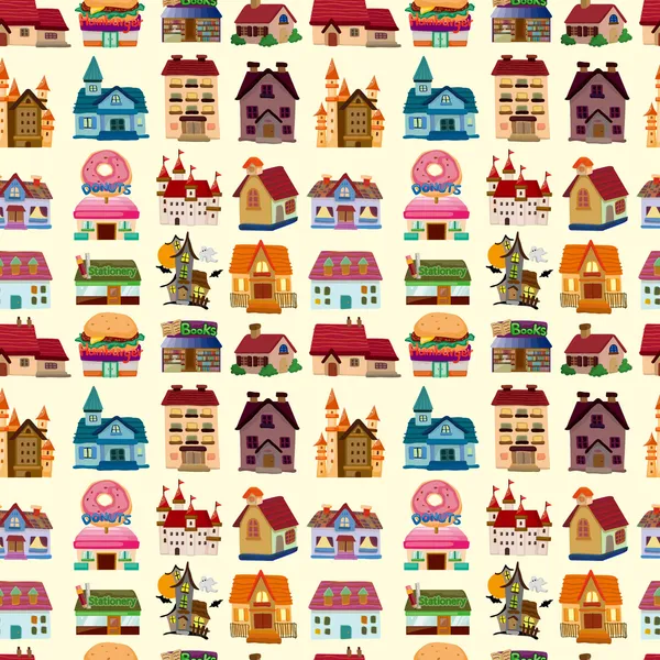 Seamless house pattern — Stock Vector © mocoo2003 #25224187