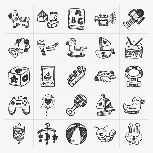 Set of doodle robot icons — Stock Vector © mocoo2003 #27411647