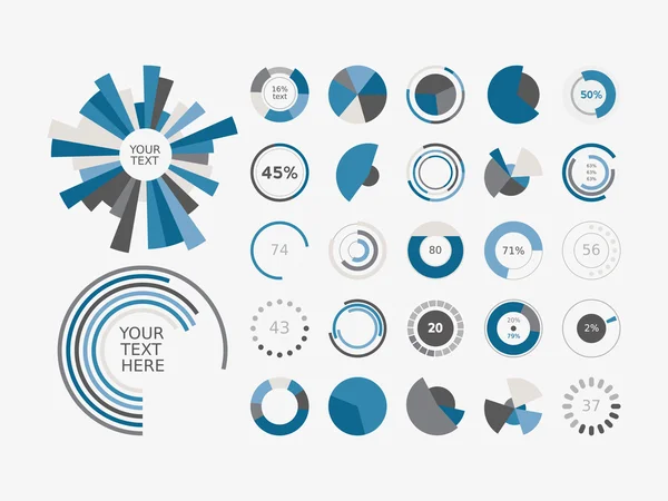 Pie chart set icon. — Stock Vector © mocoo2003 #46090495