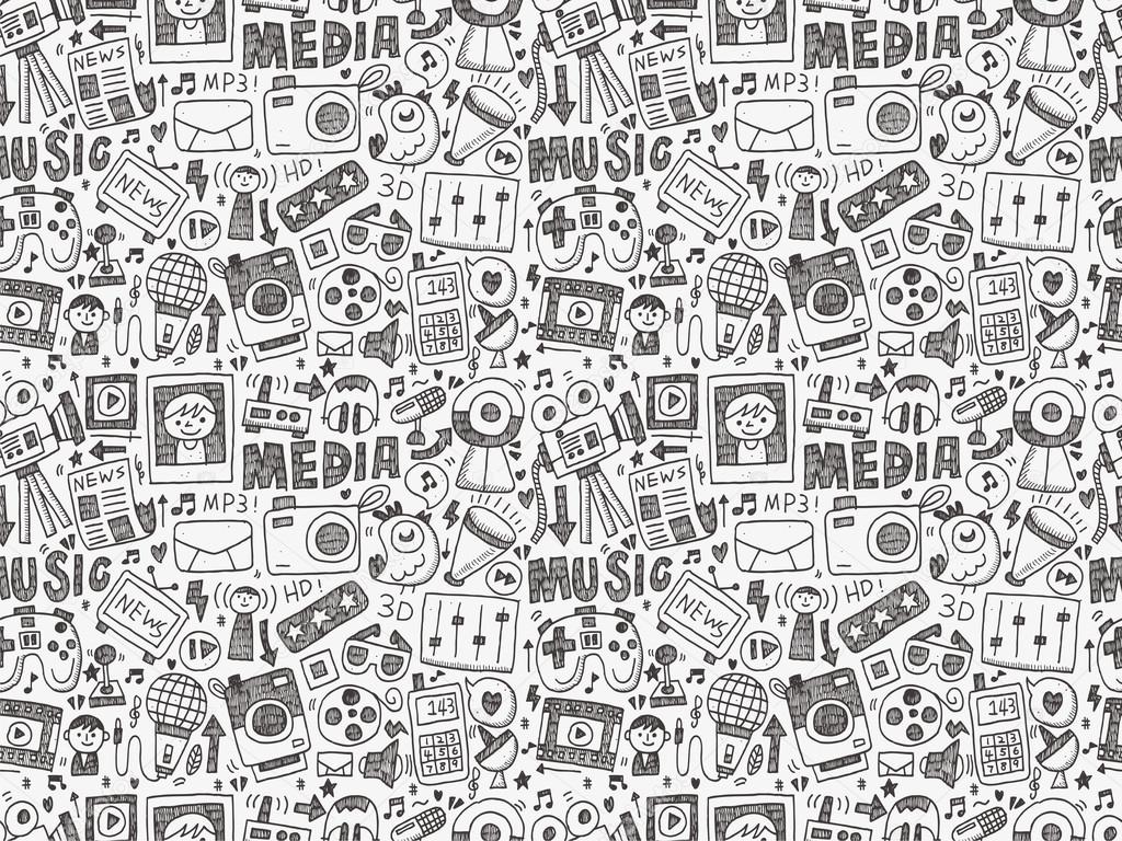 Doodle media pattern Stock Vector Image by ©mocoo2003 #50614699