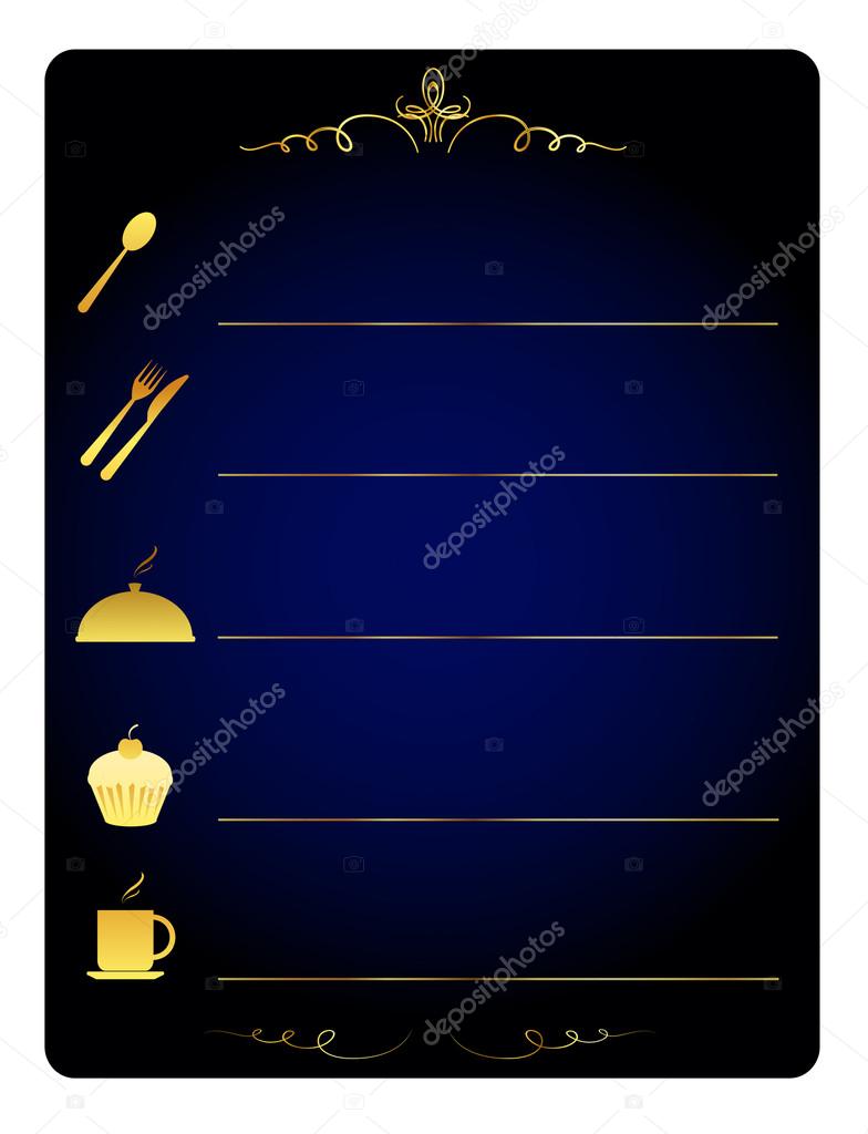 Restaurant menu. Blue Stock Vector Image by ©Kristina2211 #12107023