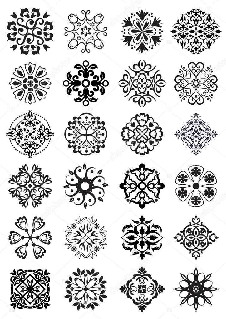 Circular damask decorations Stock Vector Image by ©graphicjet #25173393