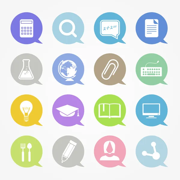 Abstract style icons set. Education — Stock Vector © tovovan_ #13876874