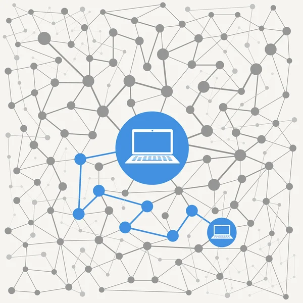 Abstract scheme of modern computer network — Stock Vector © tovovan ...