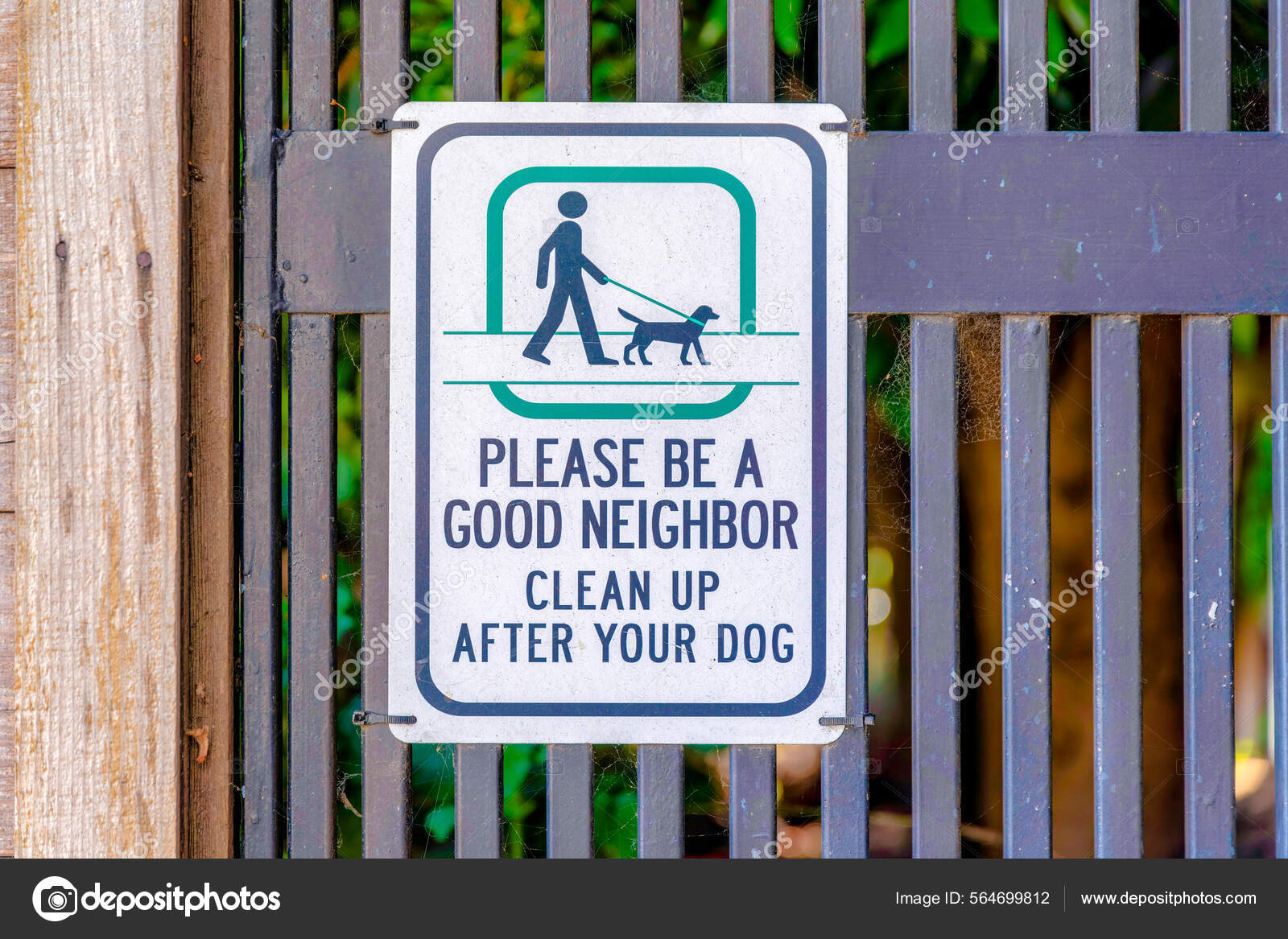 Sign Please Good Neighbor Clean Your Dog Signage Posted Iron Stock ...