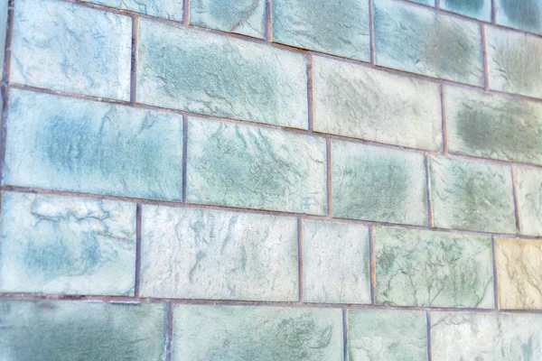 Painted textured concrete blocks wall in San Francisco, California ...