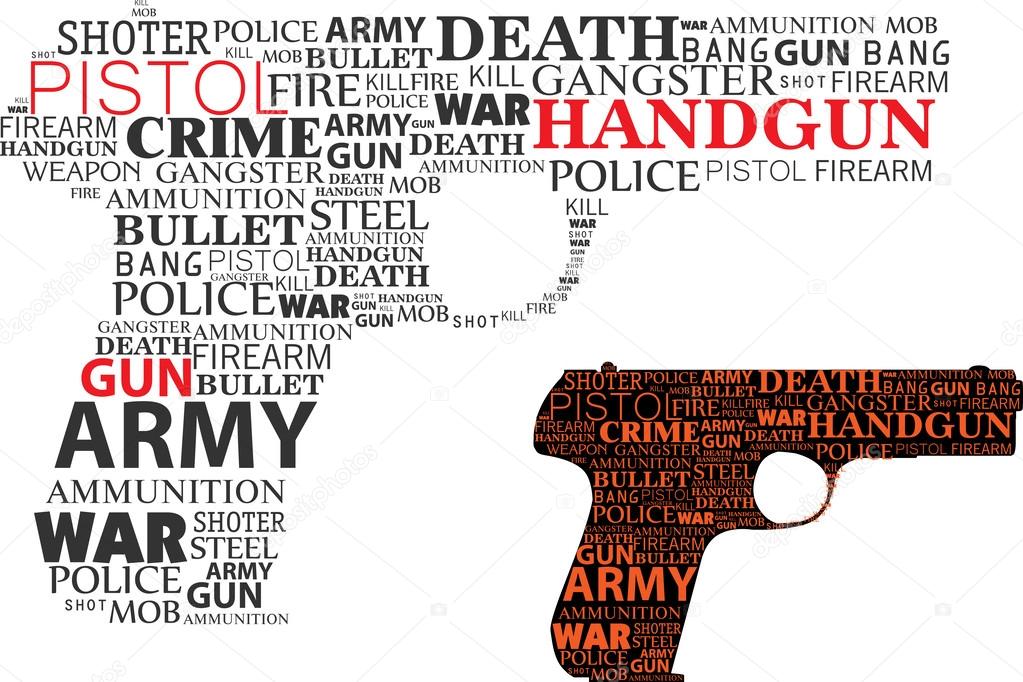 Typographic handgun Stock Vector Image by ©Mix3r #39192343