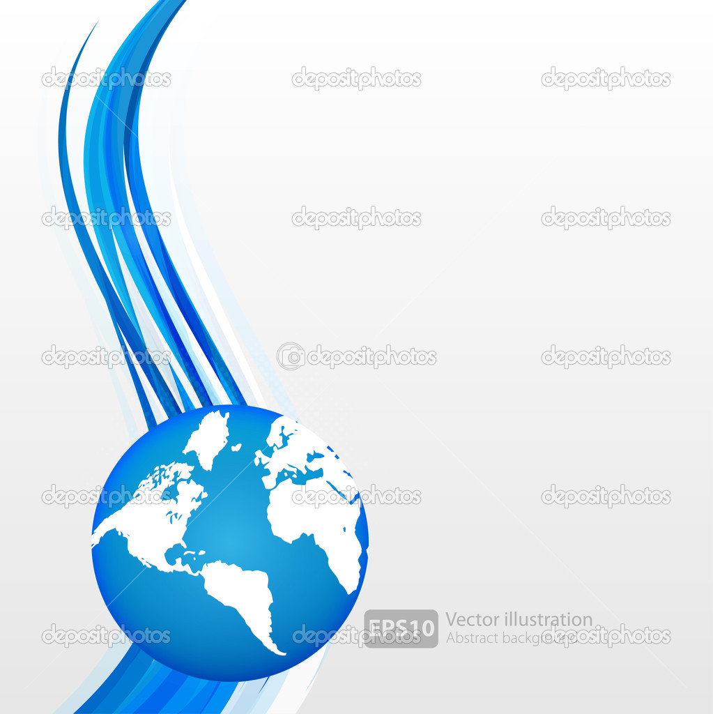 Background with globe Stock Vector Image by ©Mix3r #43839981