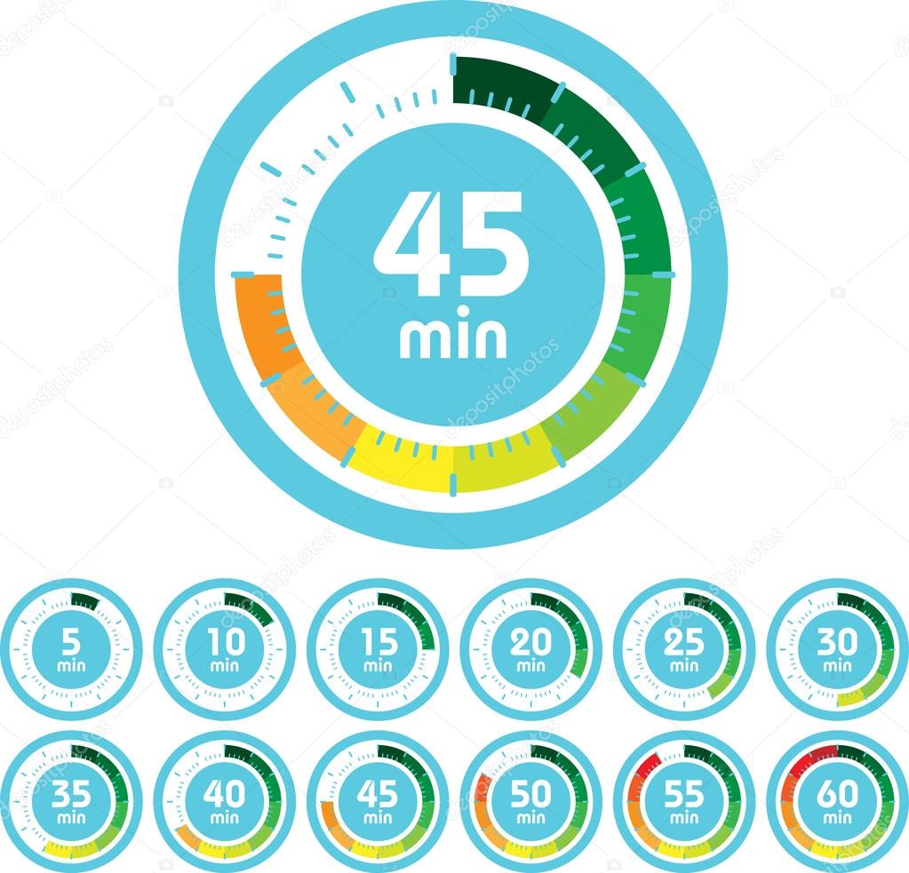 Set of timers Stock Vector Image by ©Mix3r #43840633