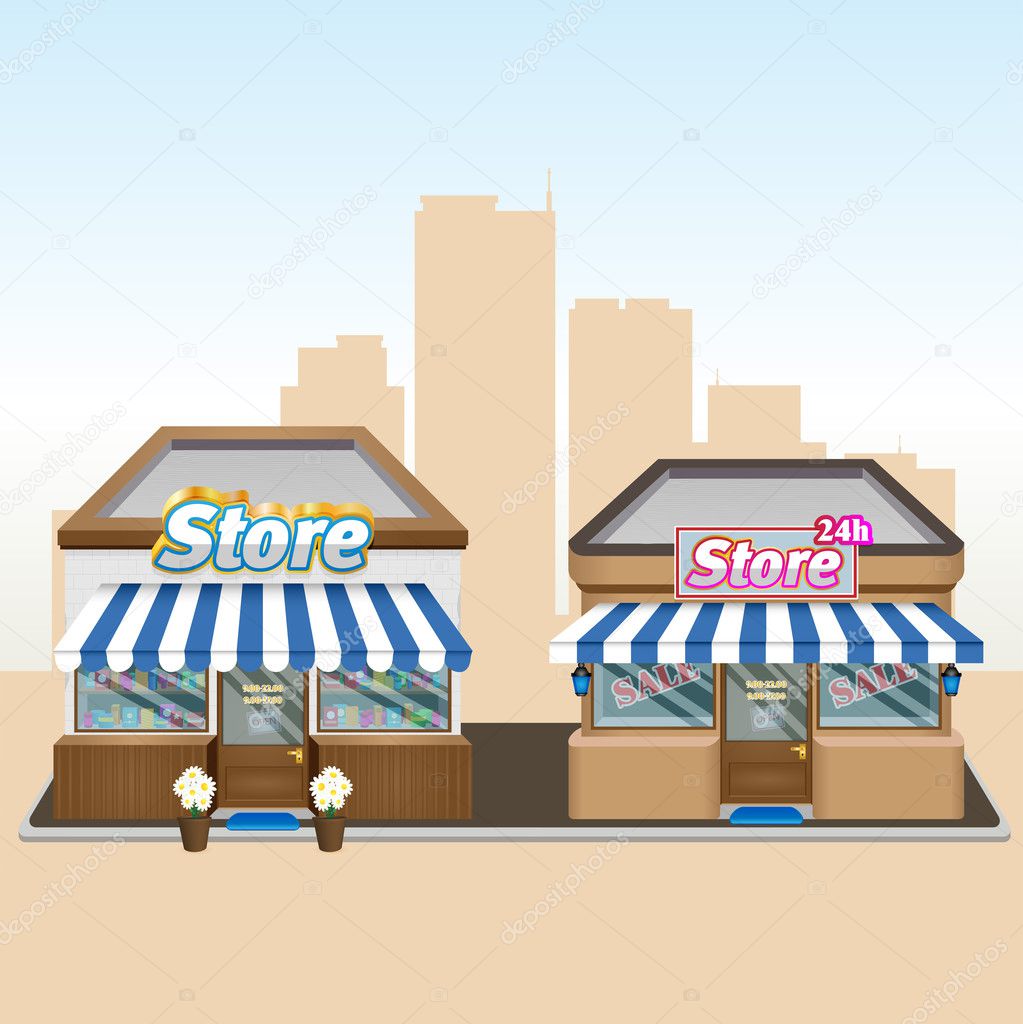 Shops icon Stock Vector by ©Mix3r 49247467