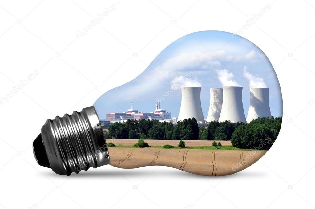 Nuclear power plant in bulb — Stock Photo © vencav #26486919