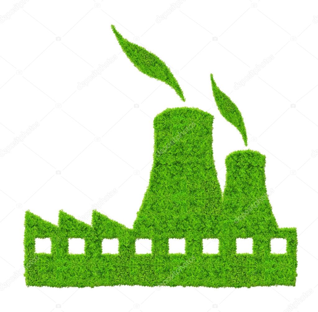 Green Nuclear power plant icon — Stock Photo © vencav #43371429