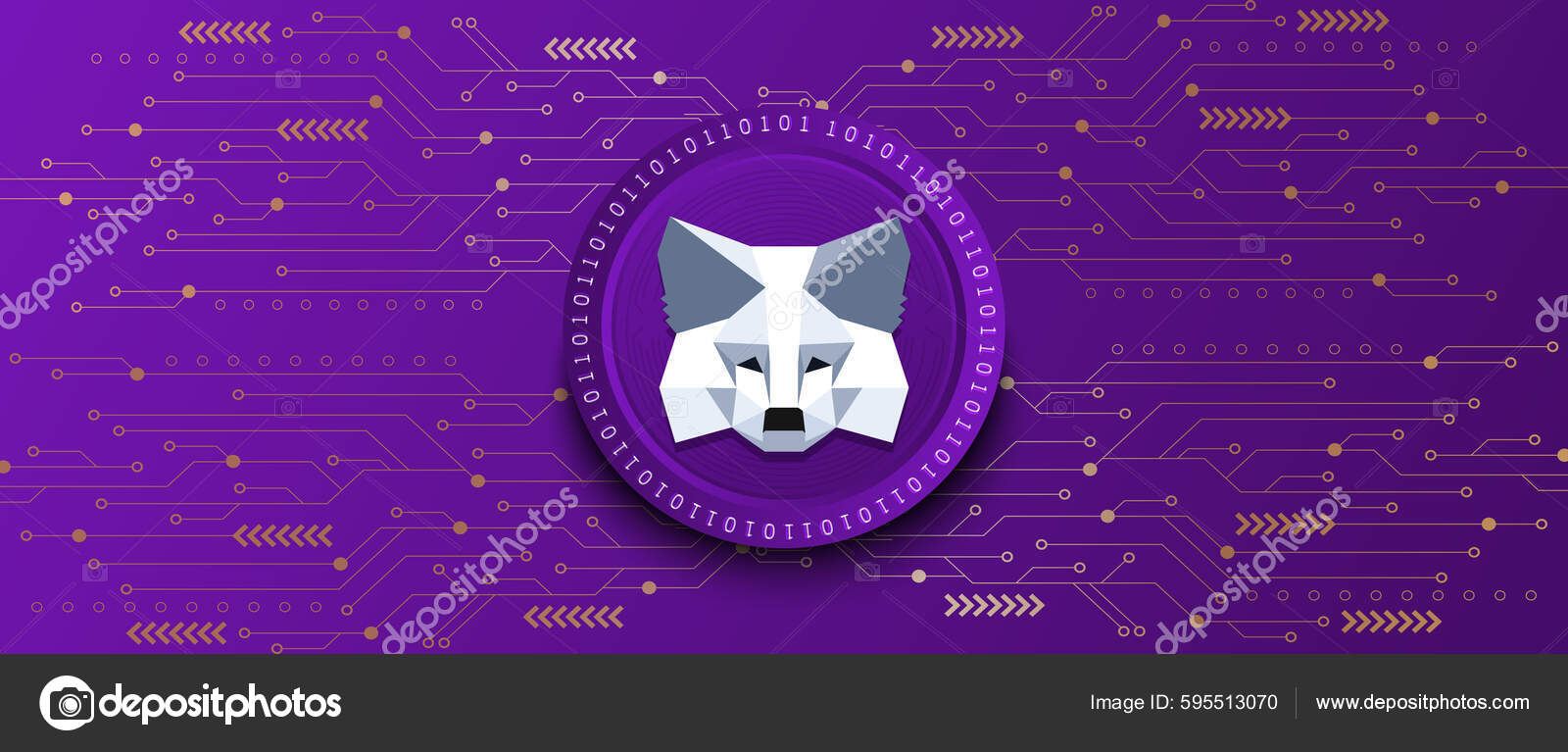 Metamask Crypto Currency Coin Logo Virtual Money Wallet Concept Vector ...