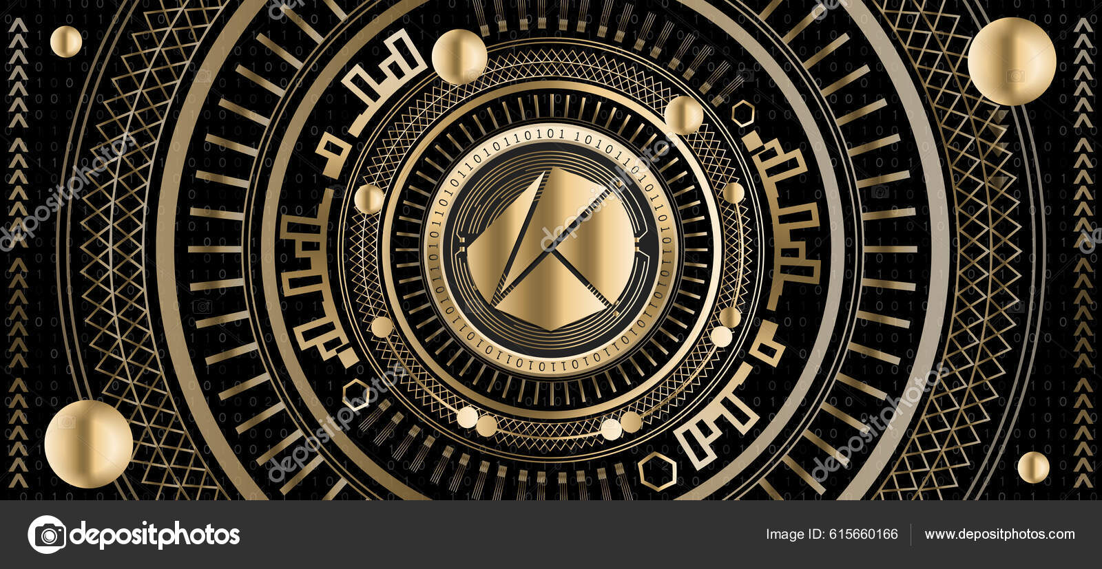 Klatyn Klay Coin Luxury Golden Ornamental Vector Background ...